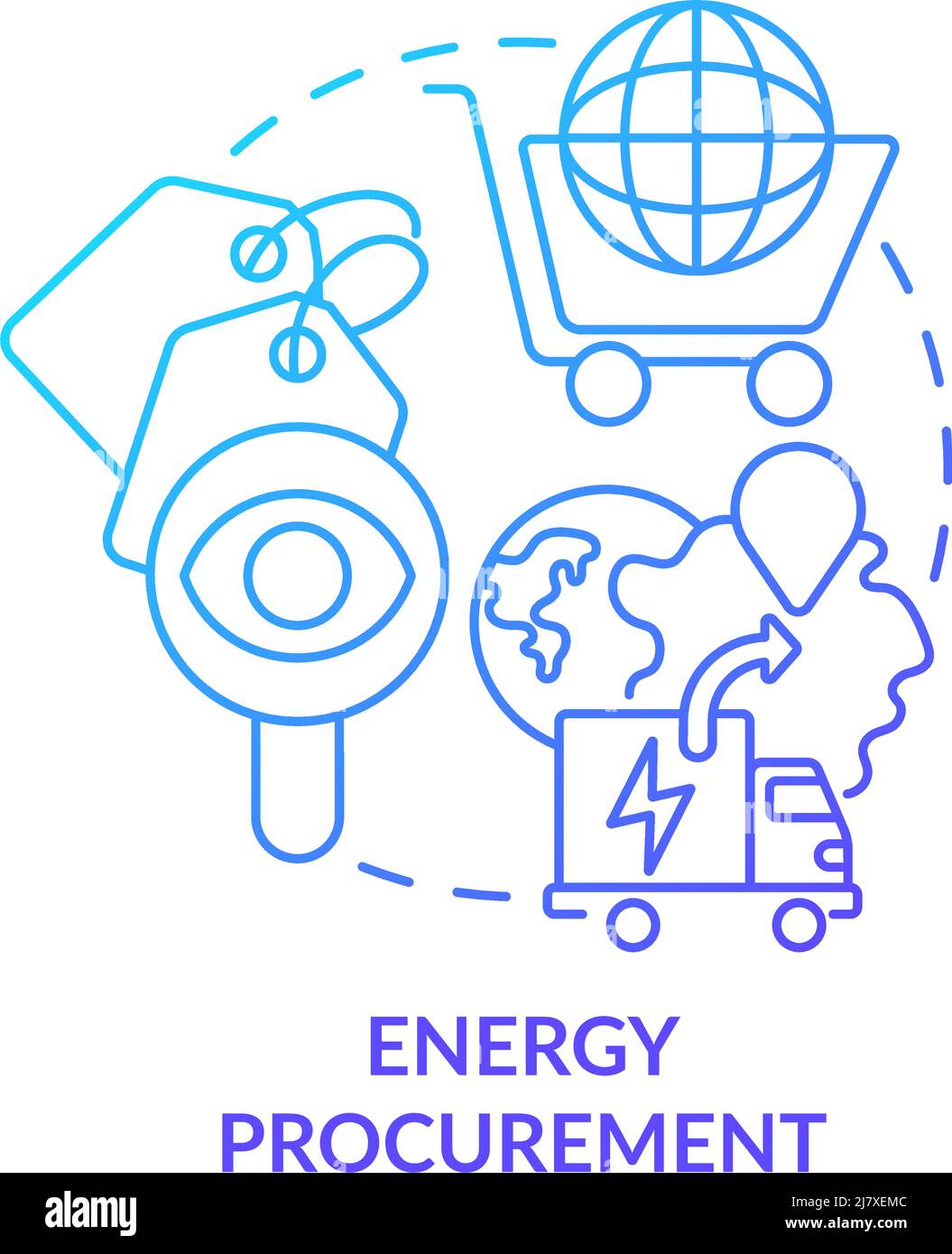 Energy procurement blue gradient concept icon Stock Vector Image & Art ...