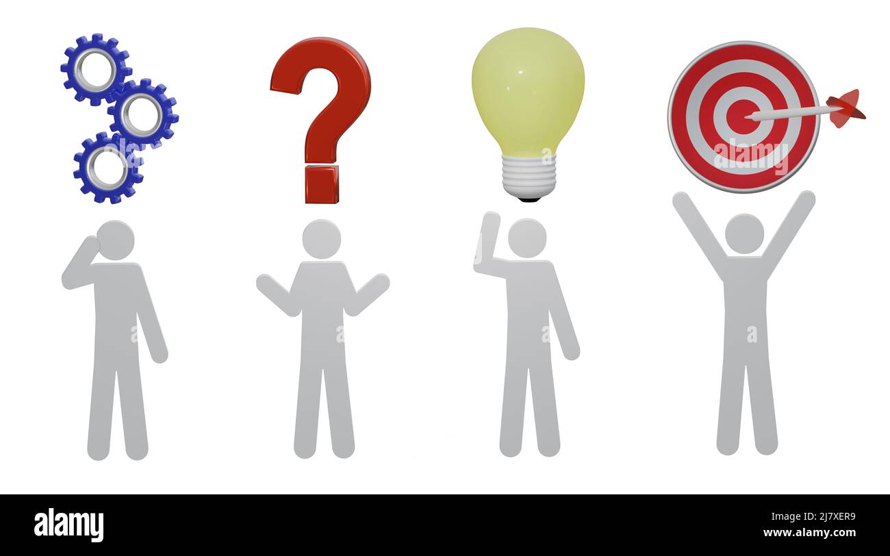 Planning concept with 3d figures. 3d rendering Stock Photo - Alamy