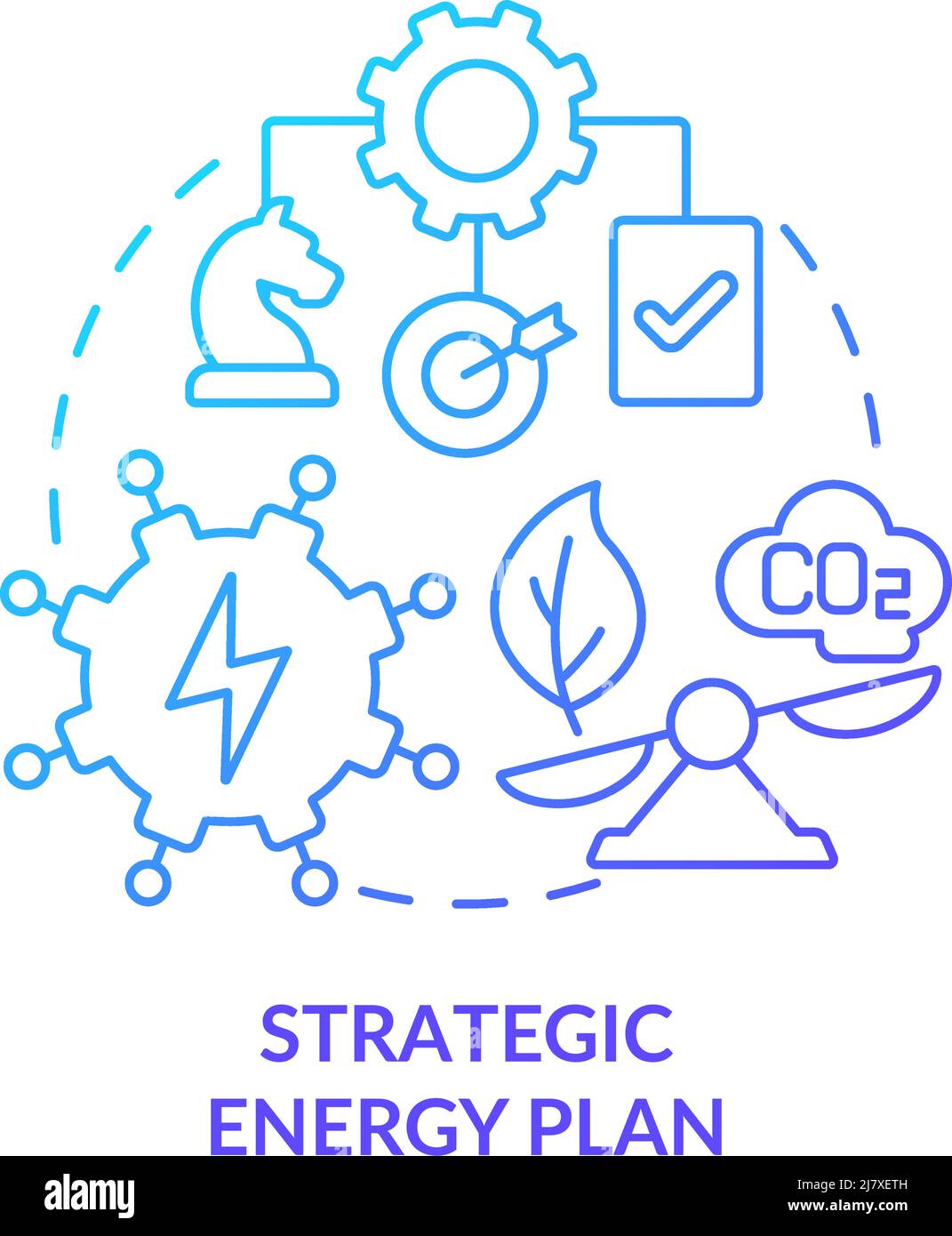 Strategic energy plan blue gradient concept icon Stock Vector Image & Art - Alamy