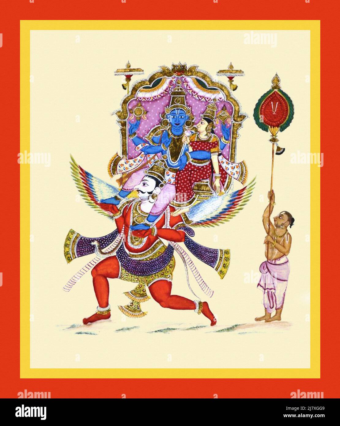 White-faced and red-bodied Garuda Stock Photo - Alamy