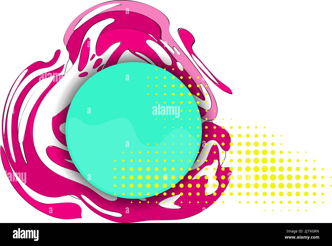 Color Liquid Wave flow frame. Abstract colorful shape Stock Vector ...