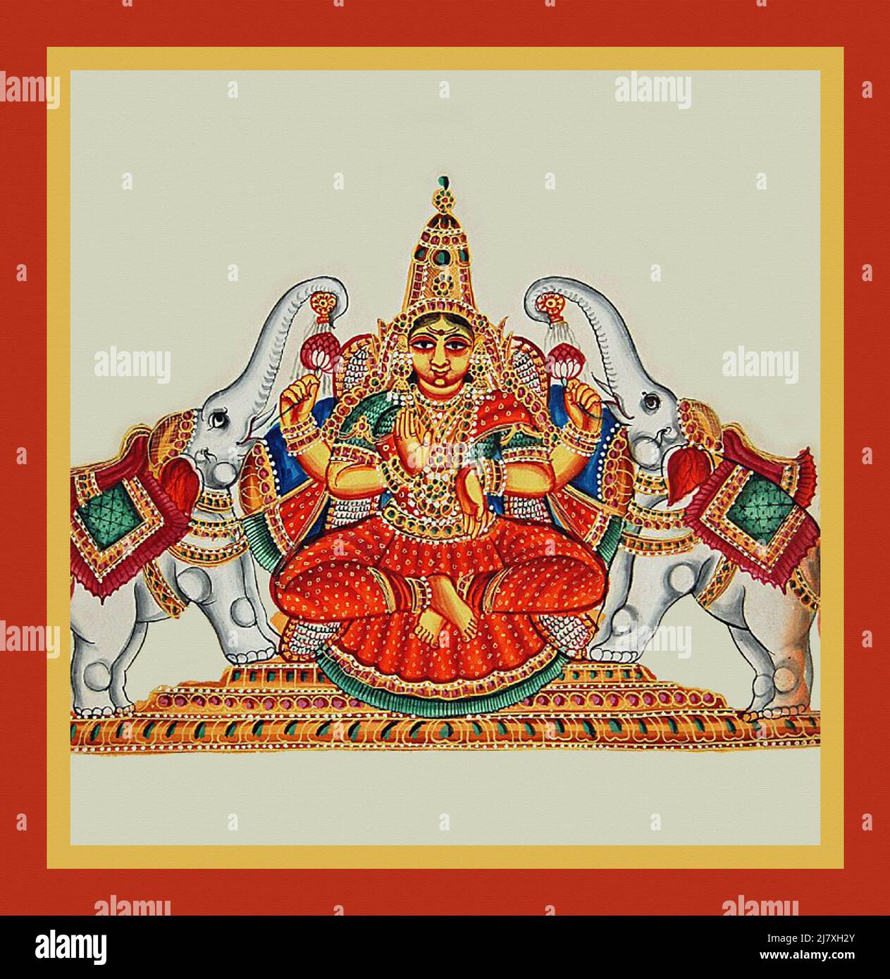 Armed goddess Laksmi Stock Photo - Alamy