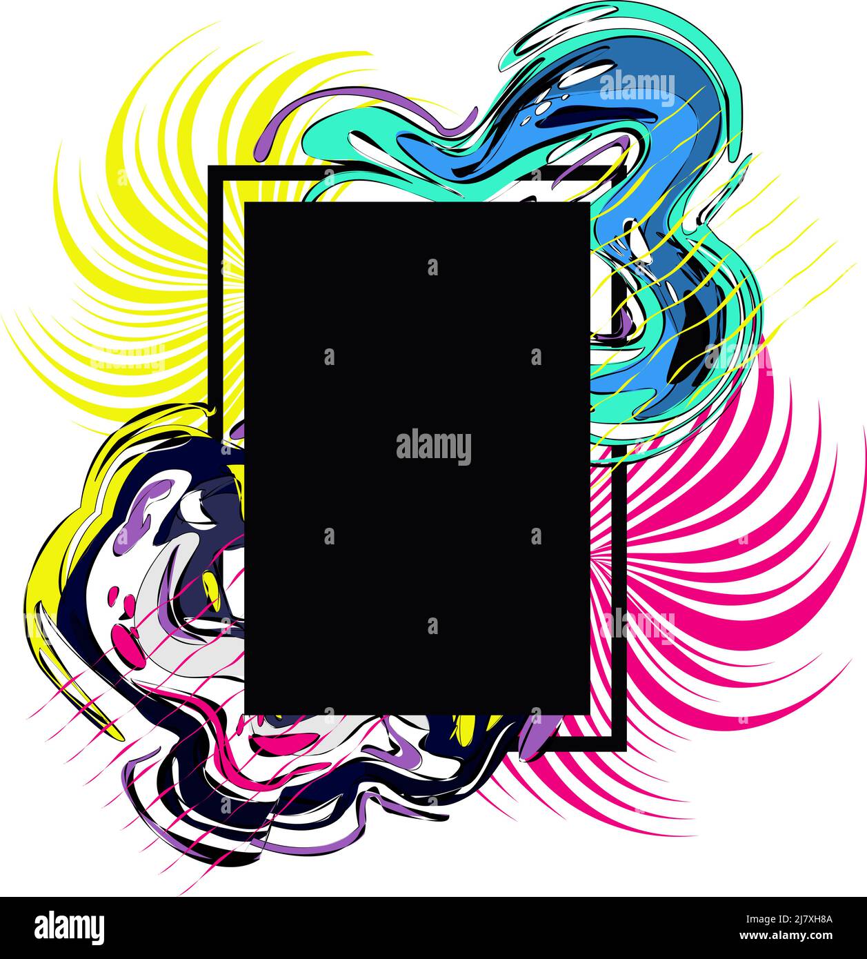 Color Liquid Wave flow frame. Abstract colorful shape Stock Vector Image & Art - Alamy