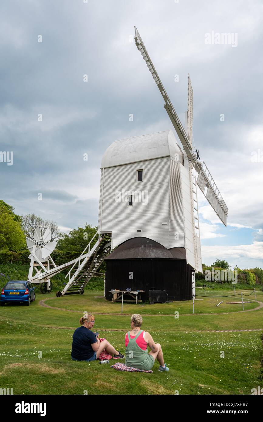 The Jill Windmill, one of the Clayton windmills in the South Downs, a ...