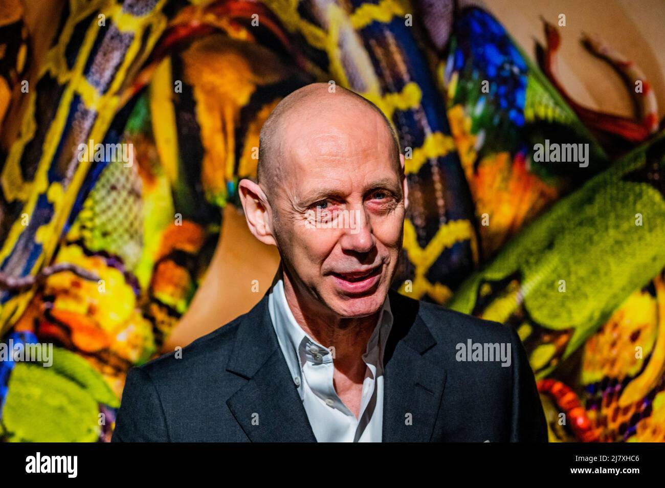 London, UK. 11th May, 2022. Nick Knight (pictured in front of Snakes ...
