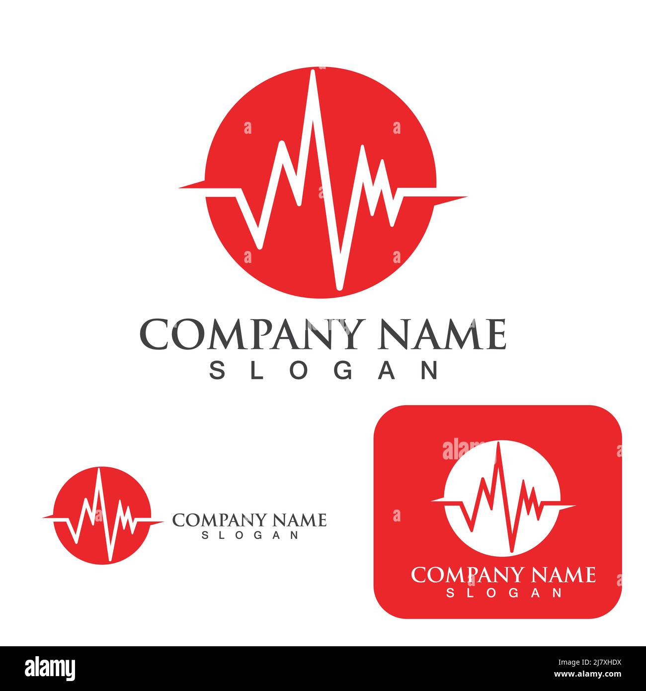 Heartbeat logo and symbol template design element Stock Vector Image ...