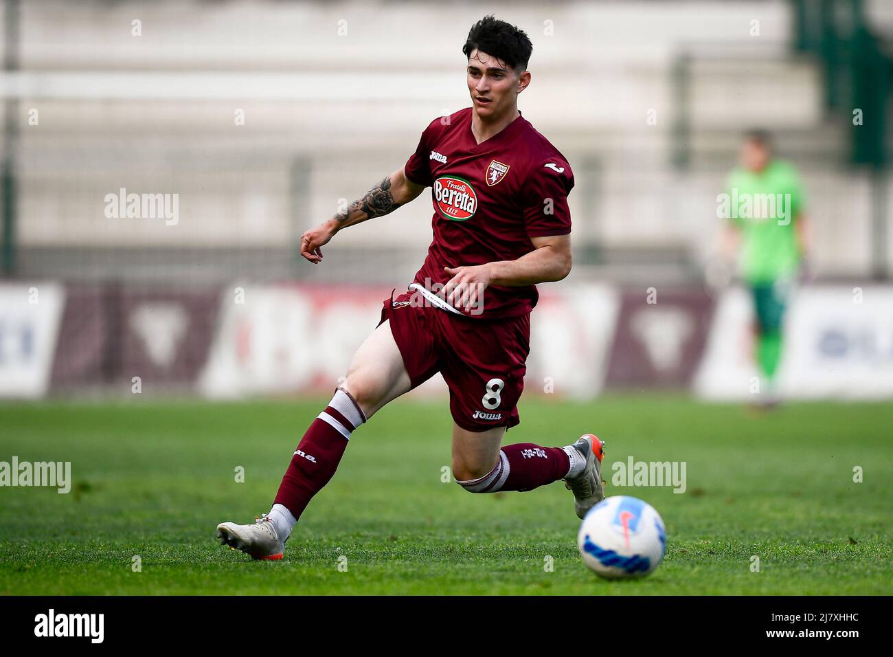 Turin, Italy. 09 May 2022. Tommaso Di Marco of Torino FC U19 in action ...