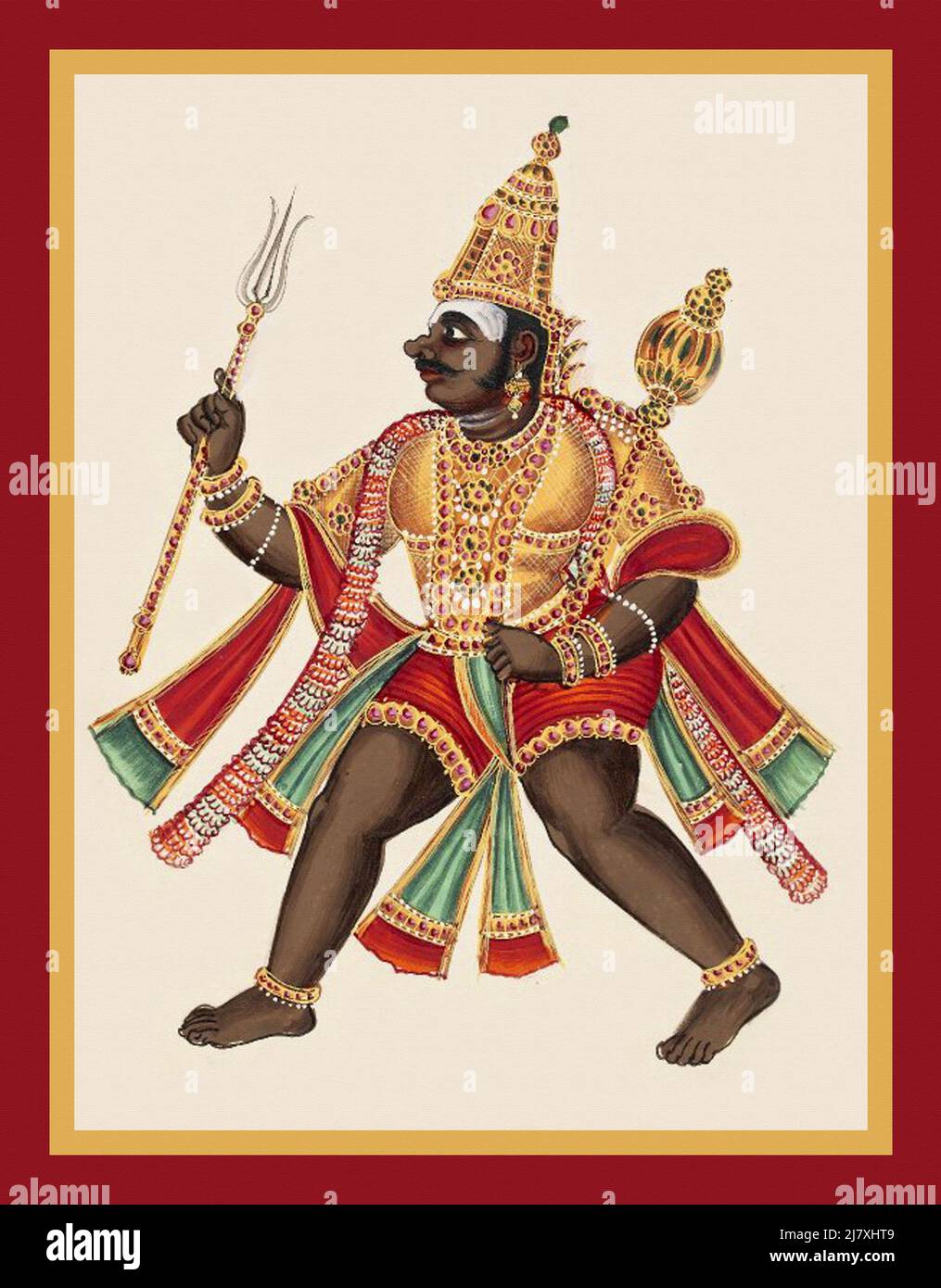 Kumbhakarna with a knob-like nose and a moustache Stock Photo - Alamy