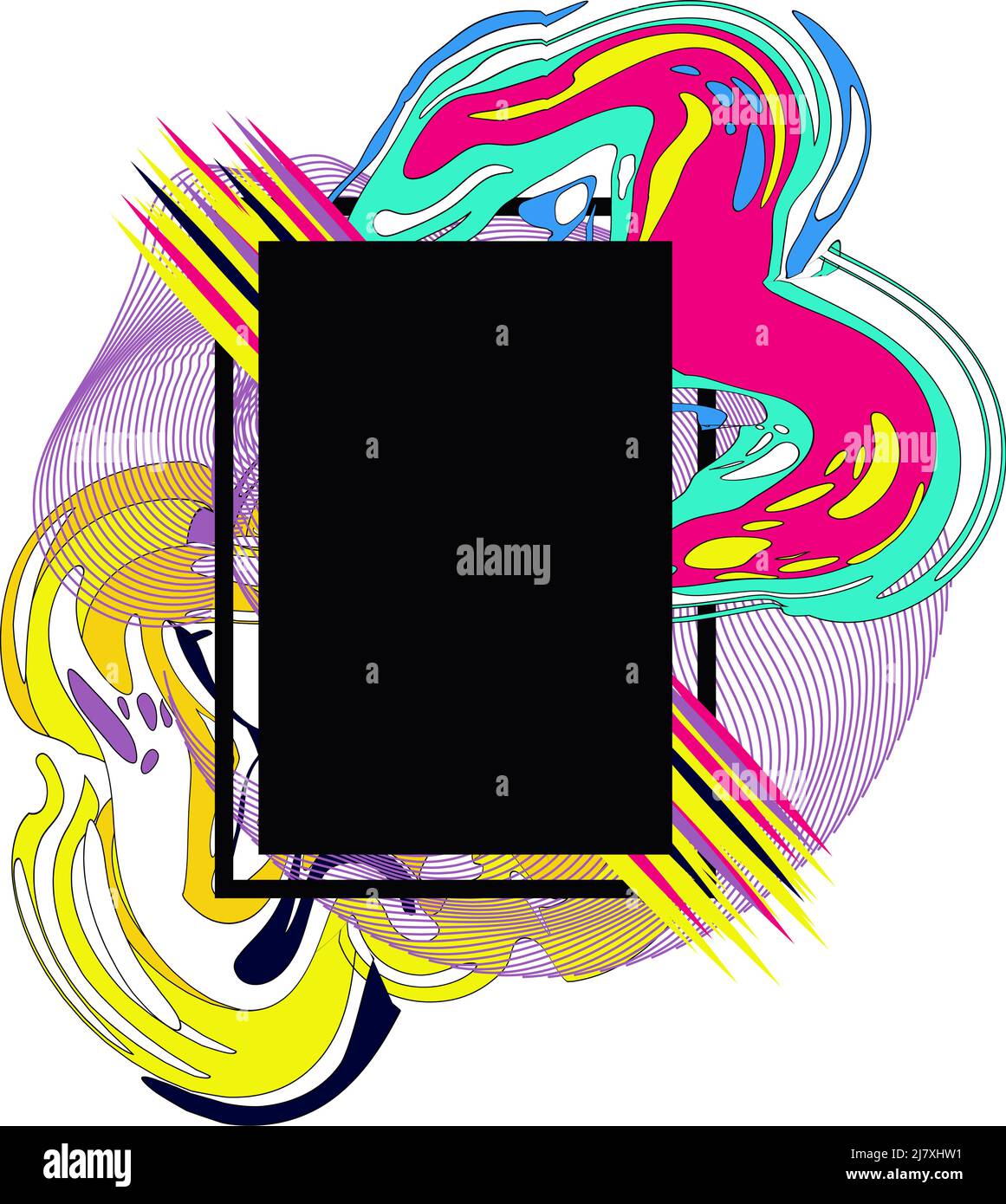 Color Liquid Wave flow frame. Abstract colorful shape Stock Vector Image & Art - Alamy