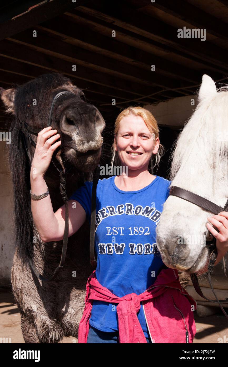 Pony trekking, Shandon, Argyll, Scotland Stock Photo - Alamy