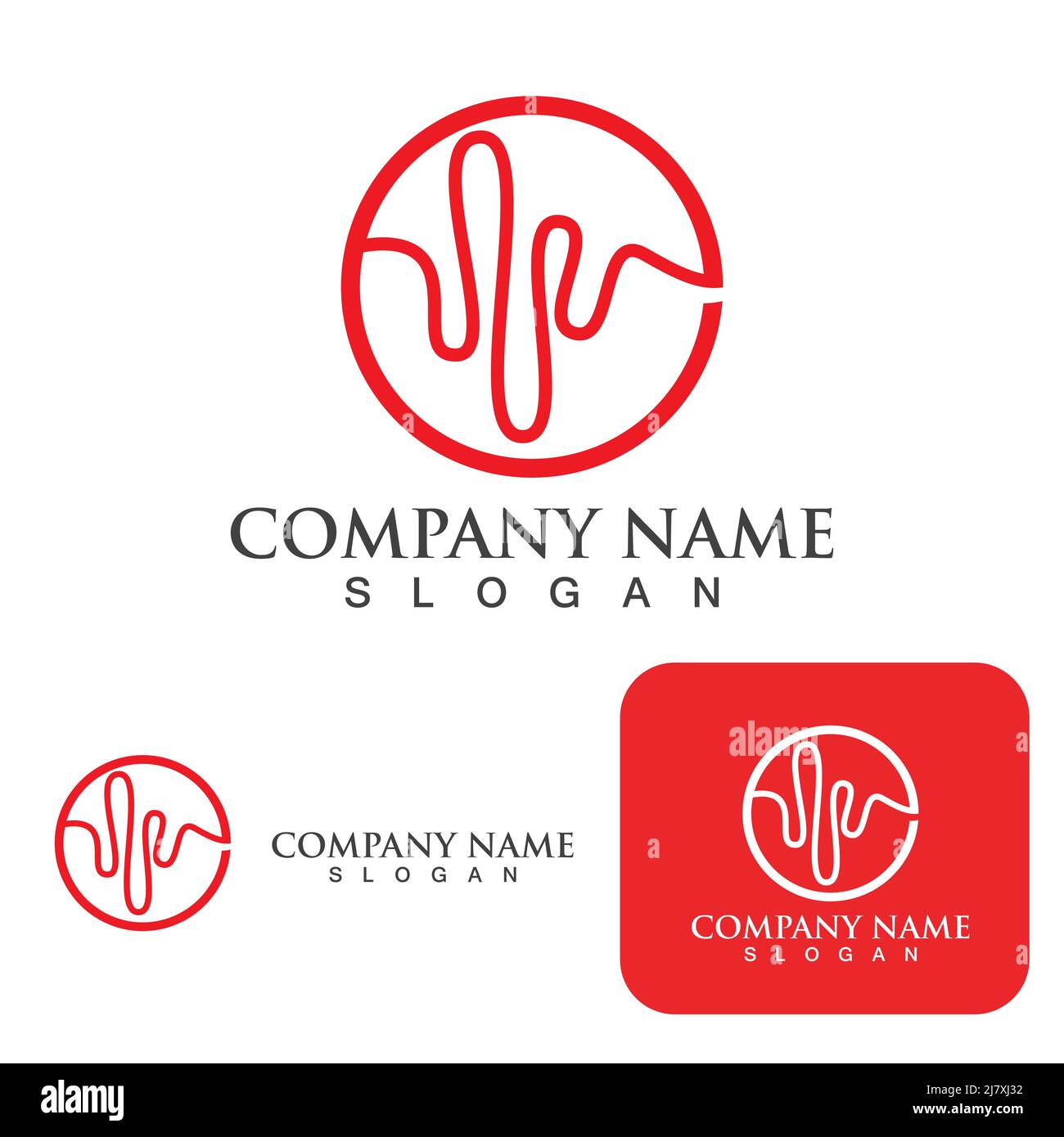 Heartbeat logo and symbol template design element Stock Vector Image & Art - Alamy