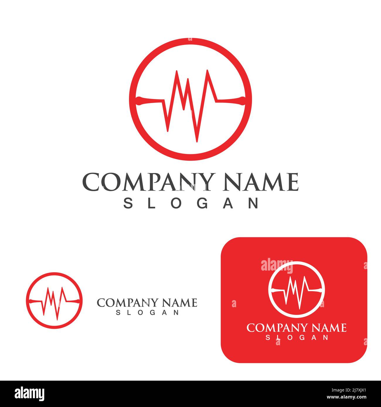 Heartbeat logo and symbol template design element Stock Vector Image ...