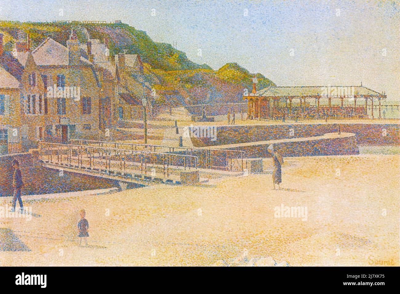 The Port & the quay at Bessin Stock Photo - Alamy