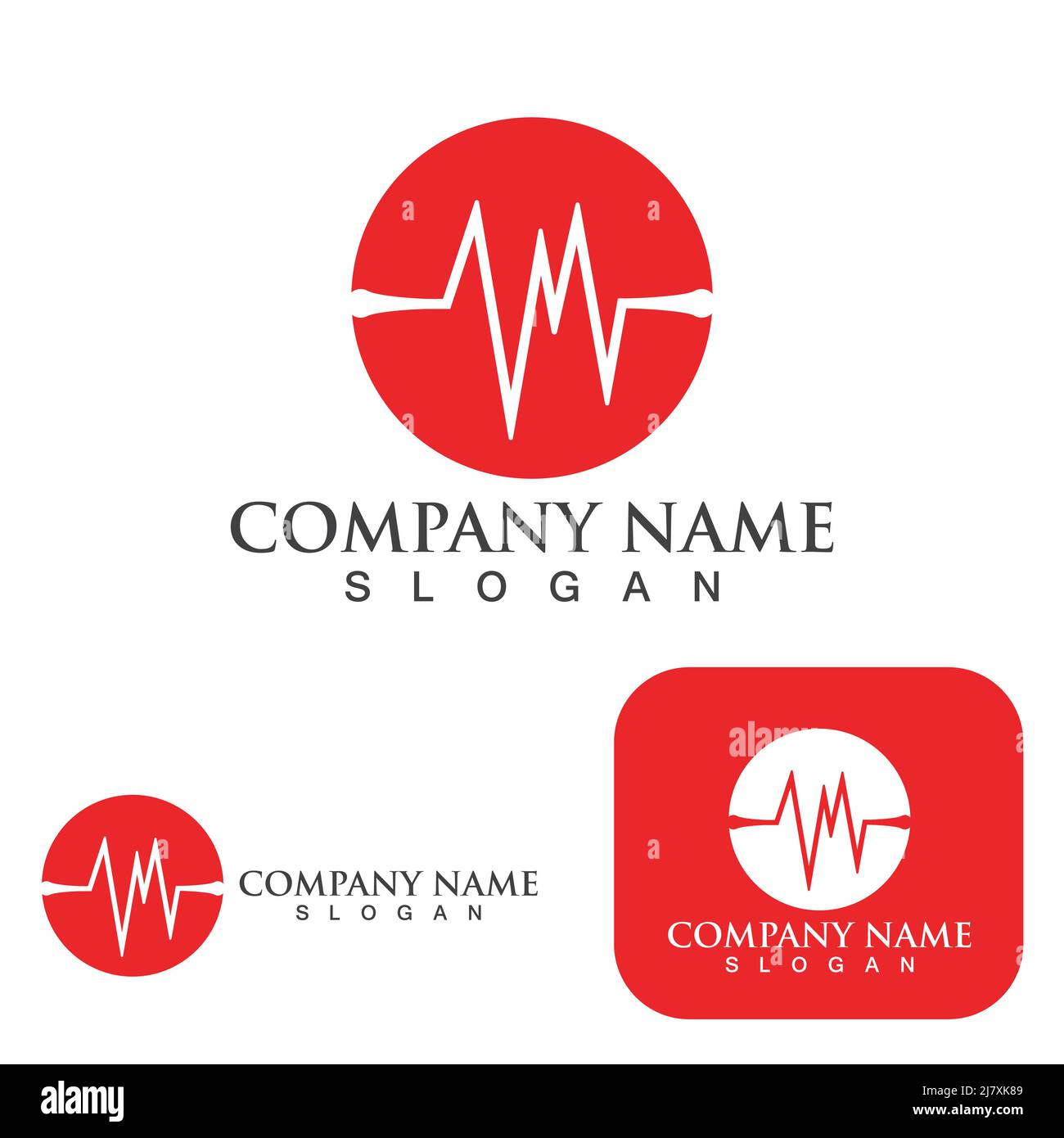 Heartbeat logo and symbol template design element Stock Vector Image ...