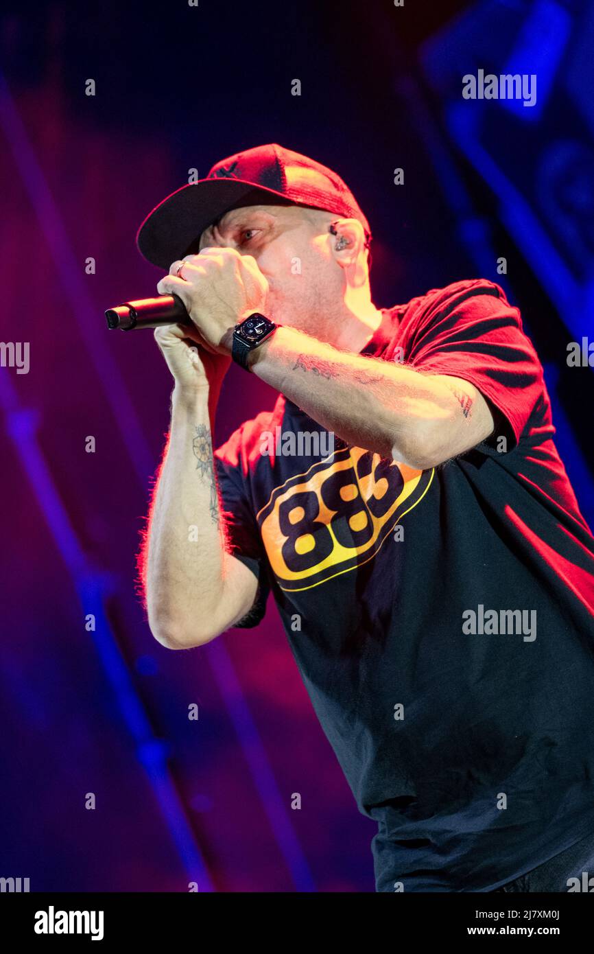 Max Pezzali of 883 Italian pop band, performs in Villafranca at 21rd ...