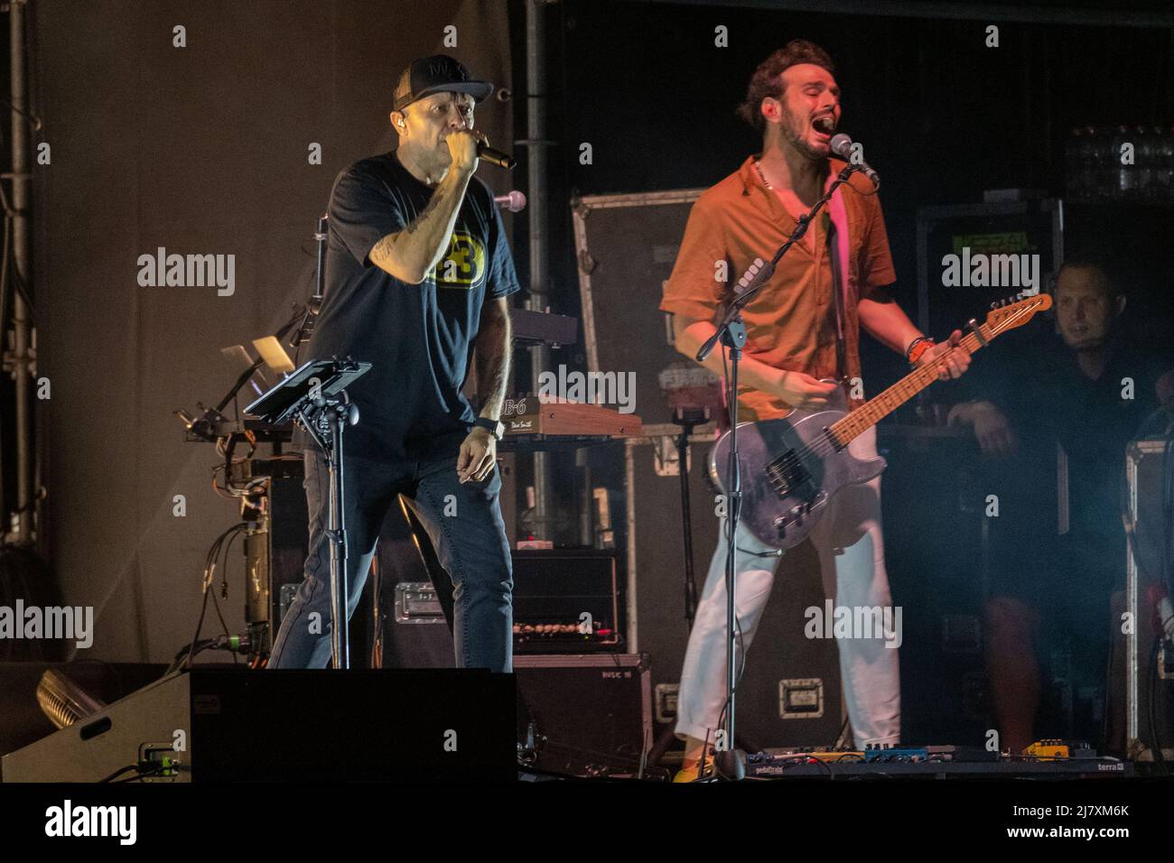 Max Pezzali of 883 Italian pop band, performs in Villafranca at 21rd ...