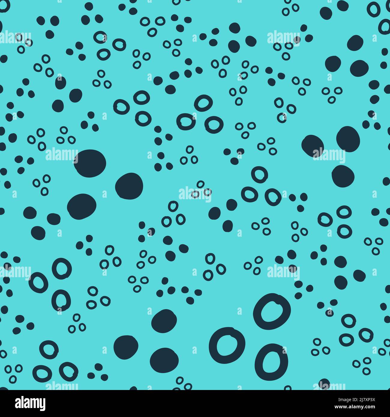 Abstract specks on a blue background, seamless pattern for textile and ...