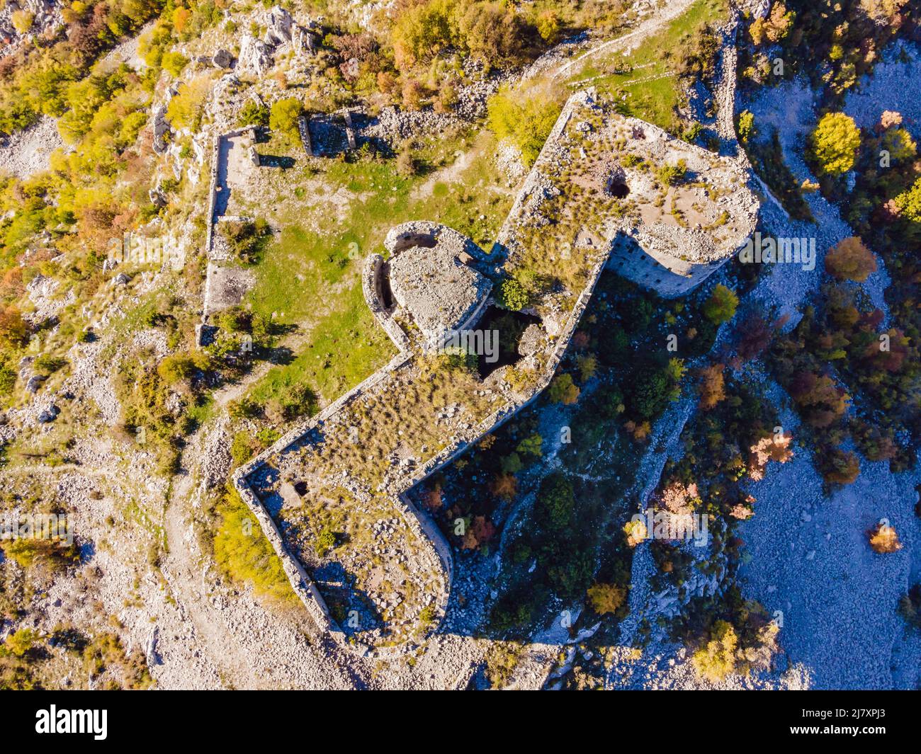 Collapsing tower of fortress Kosmac. Ancient Austro-Hungarian fortress ...