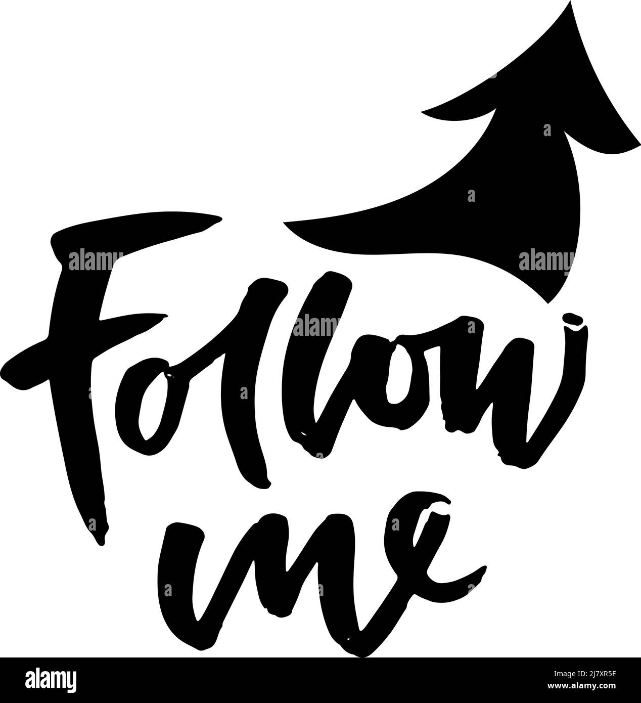 Follow me. Modern brush lettering Stock Vector Image & Art - Alamy