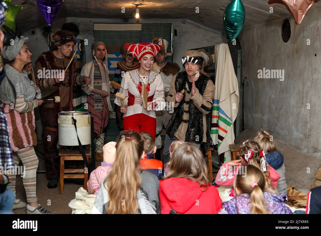 ODESA, UKRAINE - MAY 7, 2022 - Actors of the Yurii Olesha Odesa Young ...