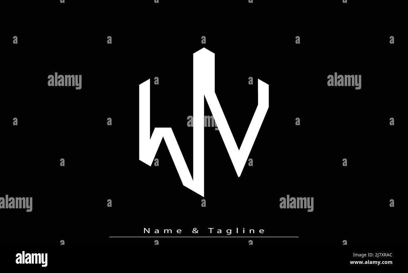 Wv minimal logo hi-res stock photography and images - Alamy