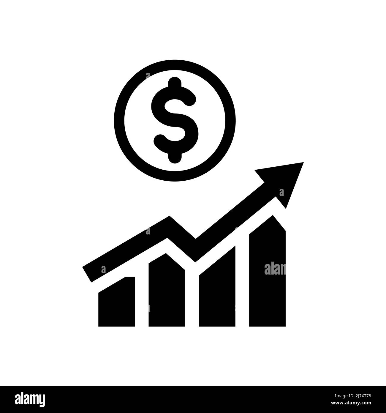 Increase money growth icon in flat style Stock Vector Image & Art - Alamy