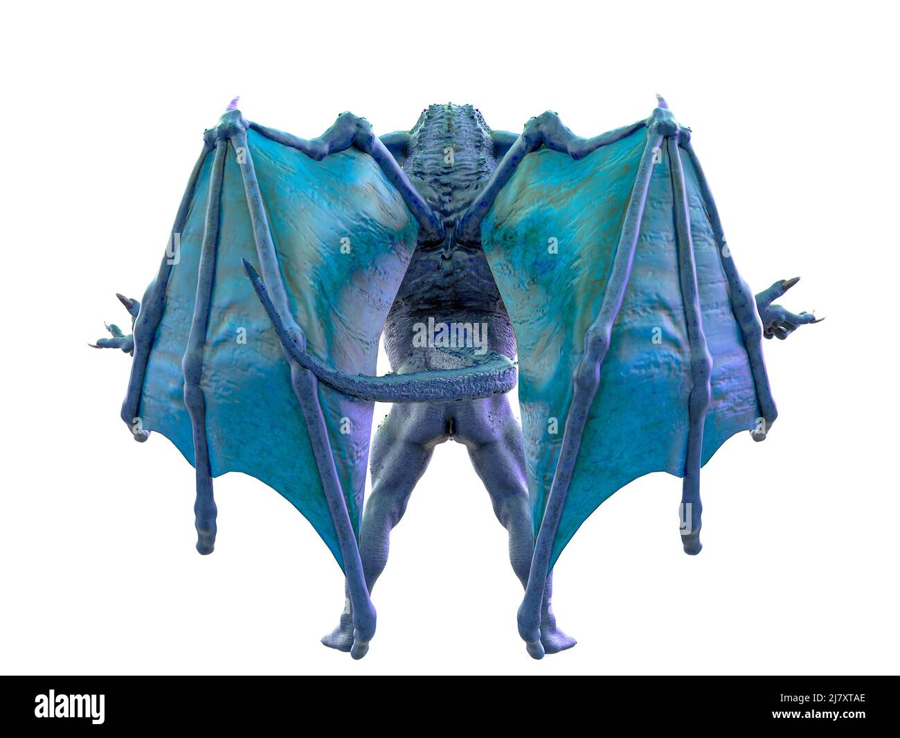 gargoyle is screaming rear view, 3d illustration Stock Photo - Alamy