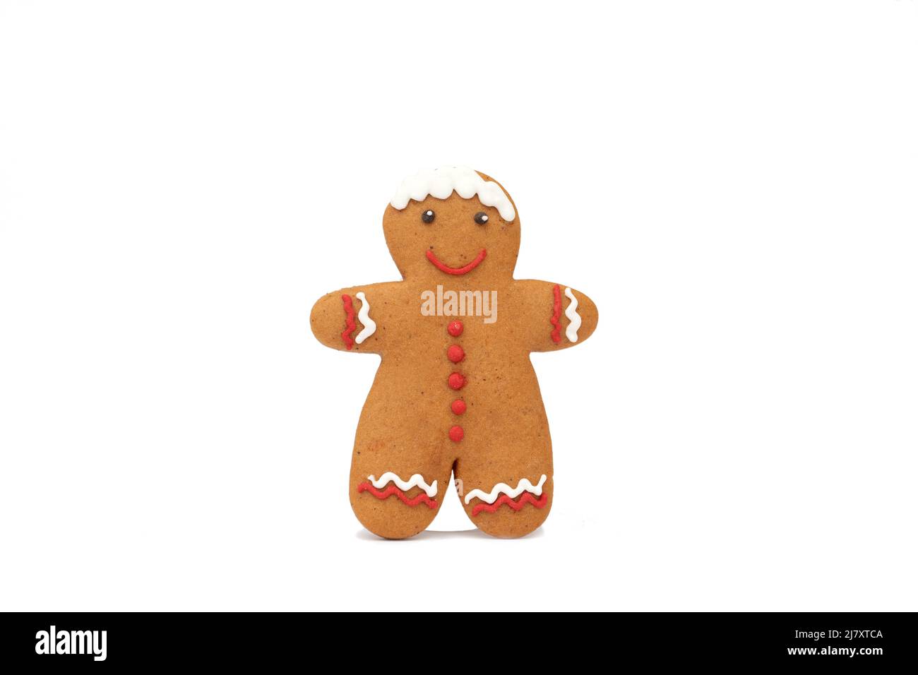 Gingerbread man cookie isolated on white background Stock Photo - Alamy