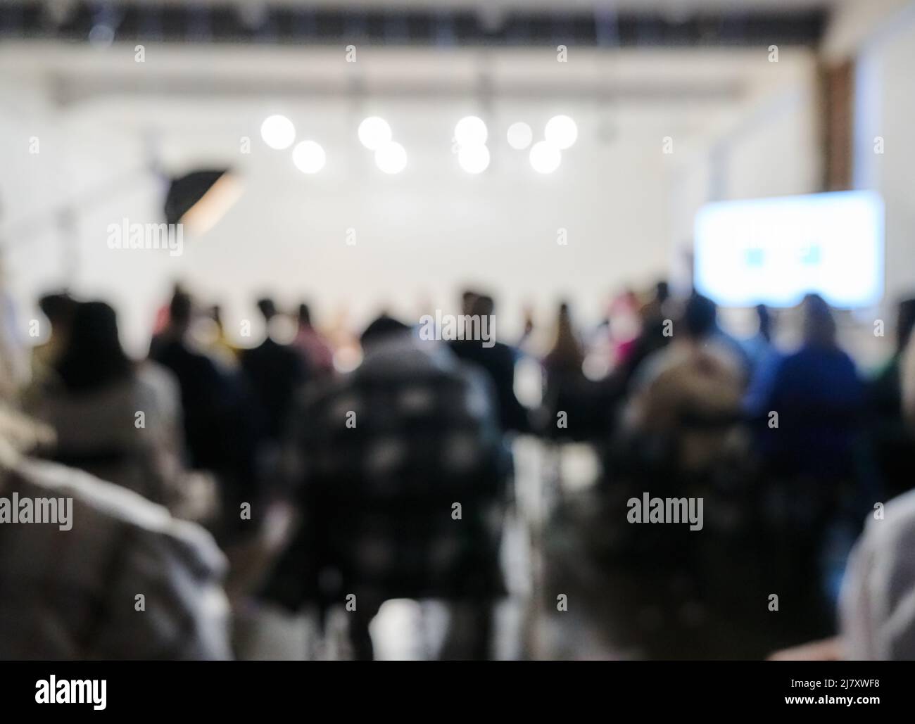 Blurred background of the business conference, a group of people on the ...