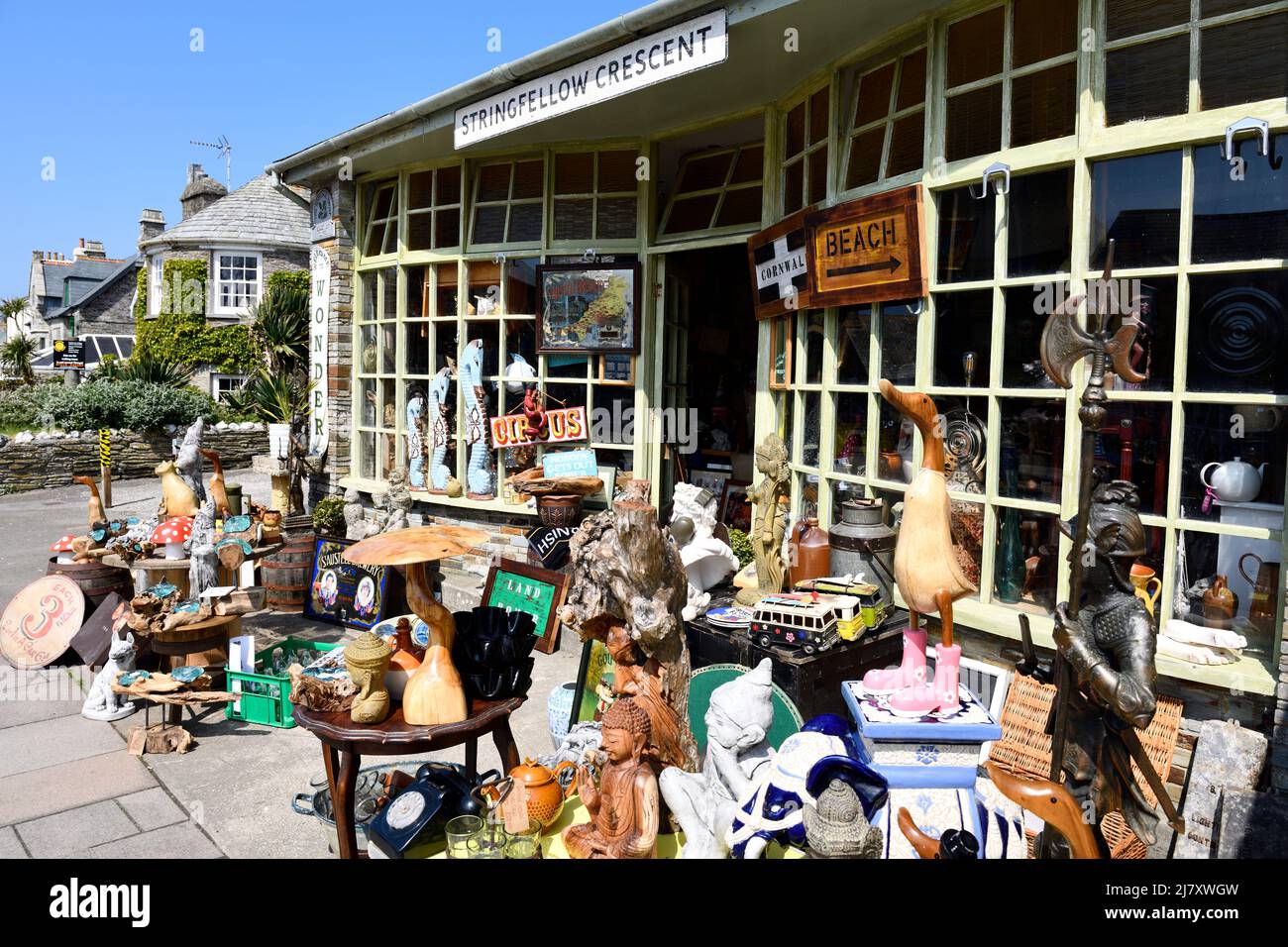 Shop in Tintagel Cornwall England uk Stock Photo - Alamy