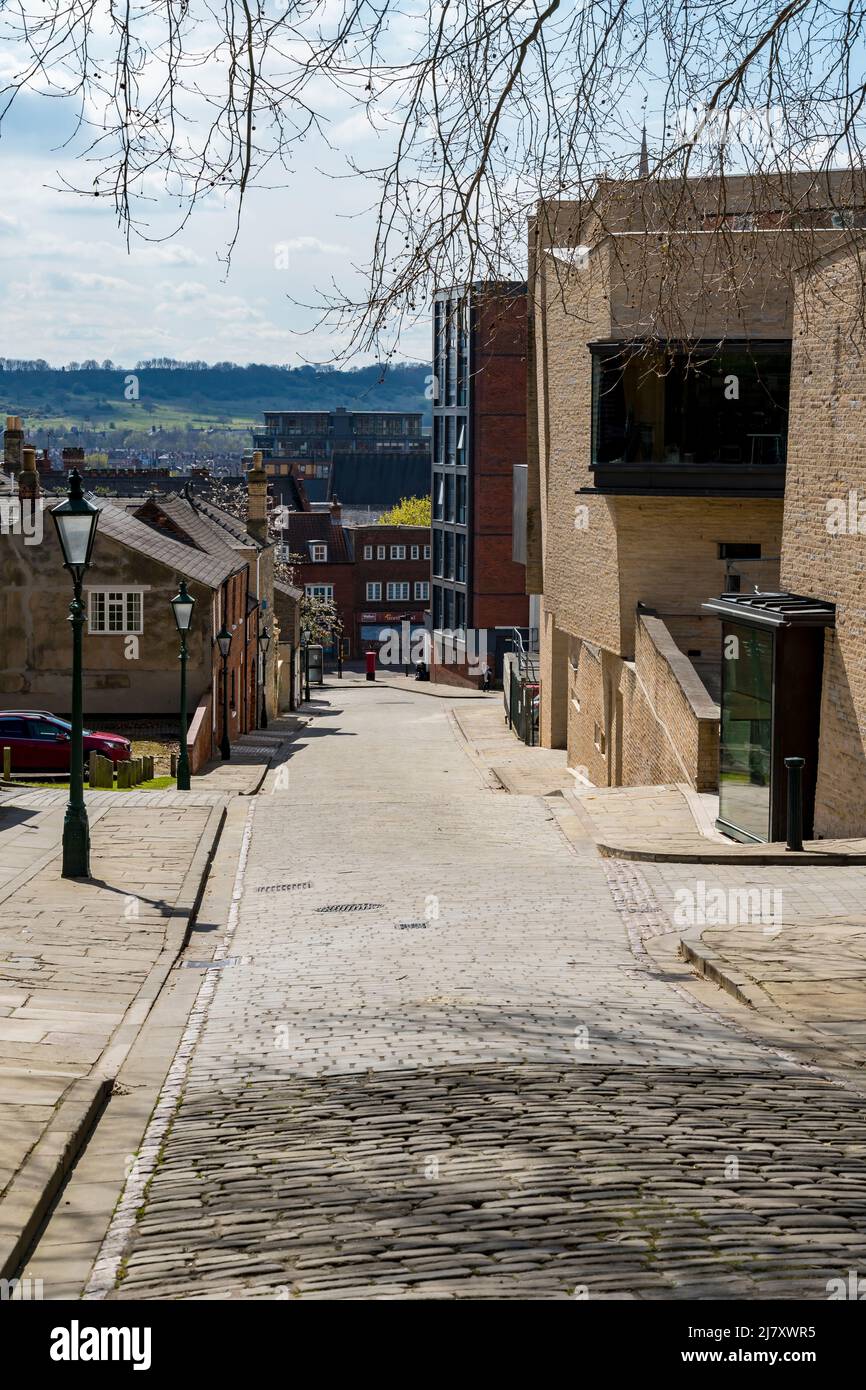 Modern architecture of museum and art gallery on right hi-res stock ...