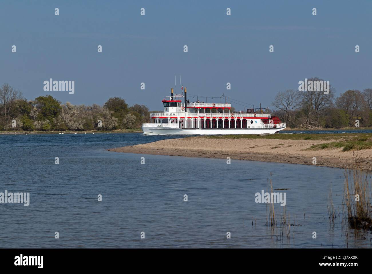 Paddle steamer Schlei Princess, Rabelsund, Rabel, Schlei, Schleswig ...