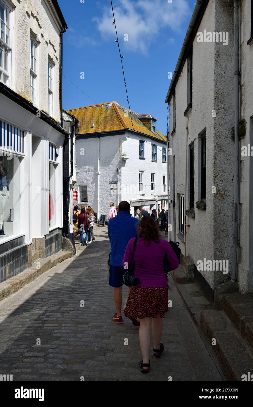 Street Life in St Ives Cornwall England uk Stock Photo - Alamy