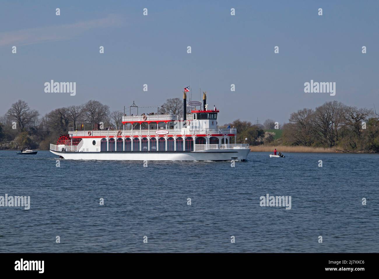 Paddle steamer Schlei Princess, Rabelsund, Rabel, Schlei, Schleswig ...