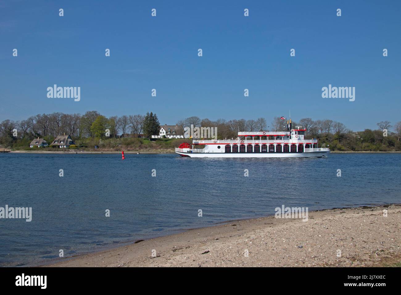 Paddle steamer Schlei Princess, Rabelsund, Rabel, Schlei, Schleswig ...