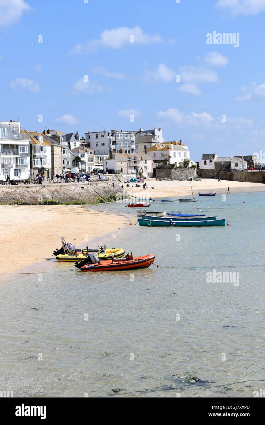St Ives on a Spring Day Cornwall England uk Stock Photo - Alamy