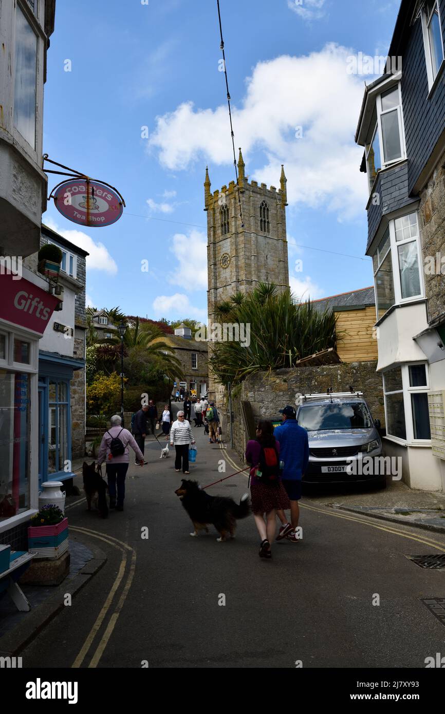 Street Life St Ives Cornwall England uk Stock Photo - Alamy