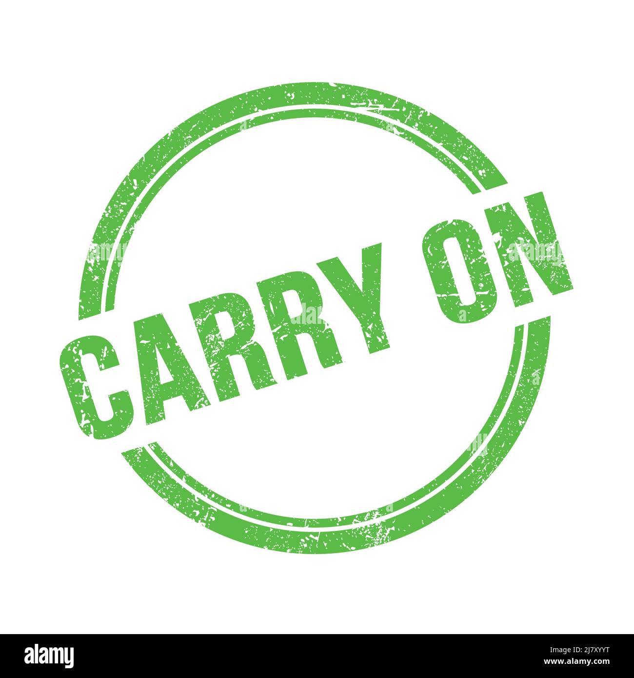 CARRY ON text written on green grungy vintage round stamp Stock Photo ...
