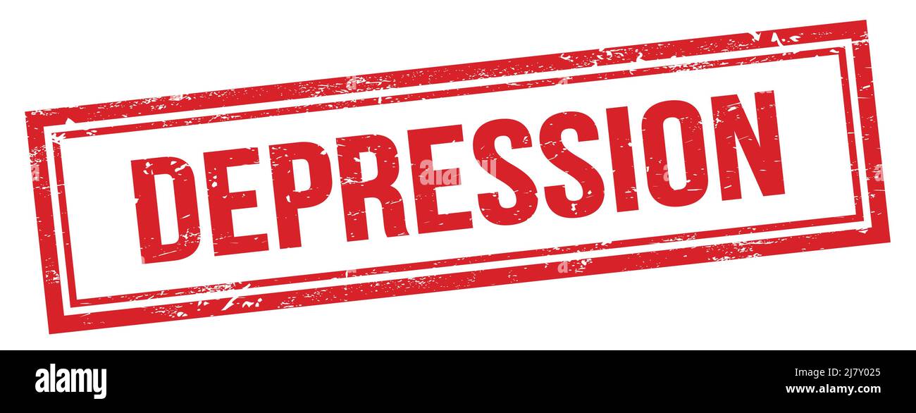 Depression red text on Cut Out Stock Images & Pictures - Alamy