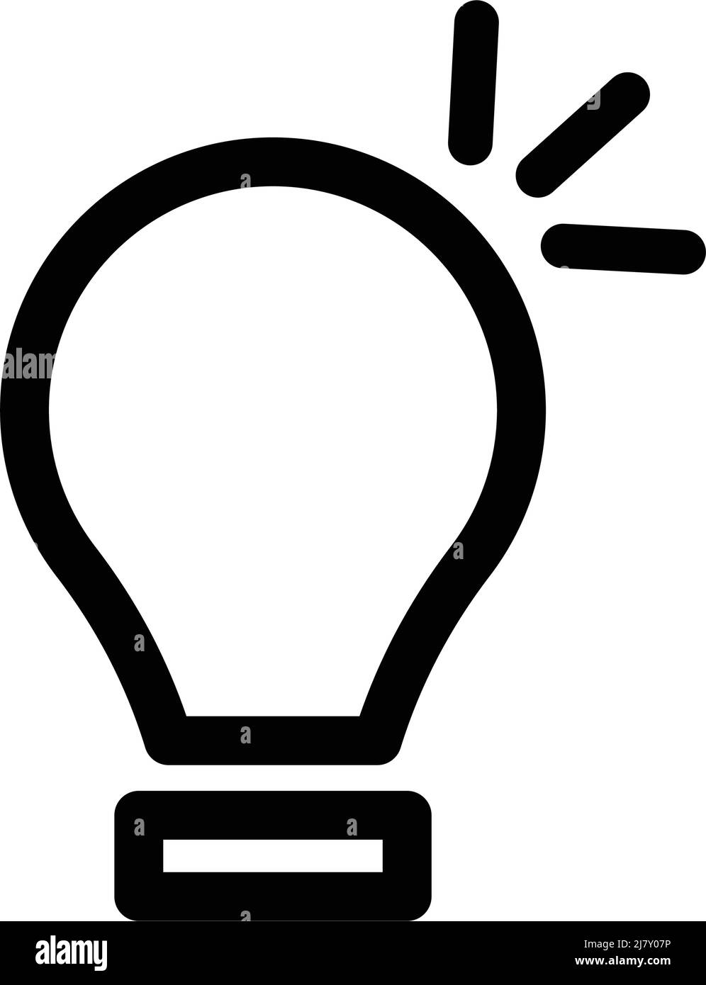 Simple light bulb icon. Vector data. Editable vector Stock Vector Image ...