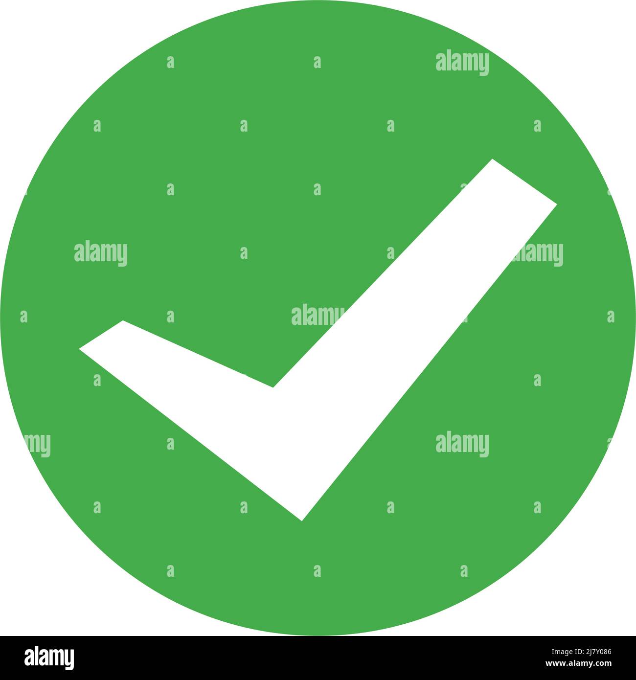 Round green check mark icon. Editable vector Stock Vector Image & Art ...