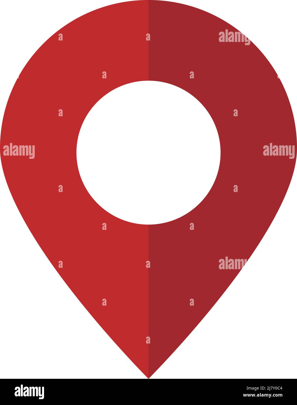 Red map pin icon. Editable vector Stock Vector Image & Art - Alamy