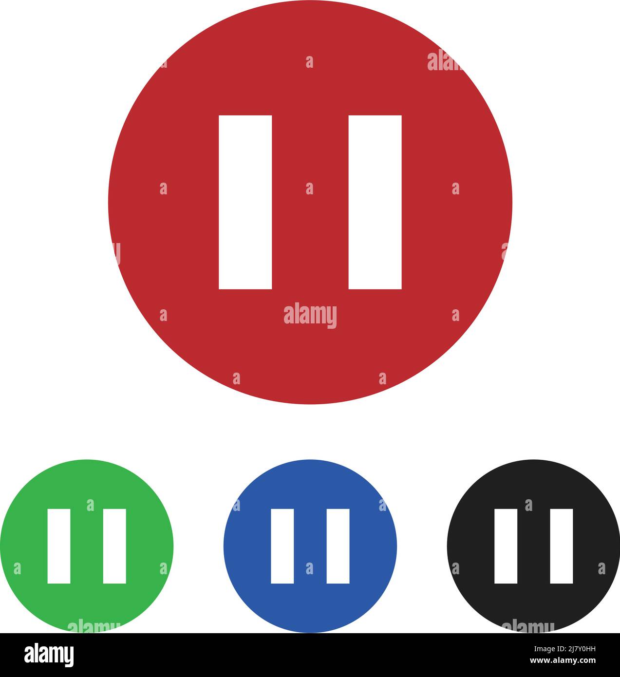 A set of pause button icons. Editable vector Stock Vector Image & Art ...