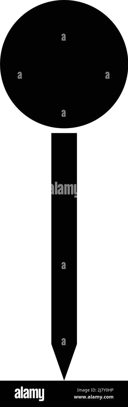 Pin icon. Pin silhouette. Editable vector Stock Vector Image & Art - Alamy
