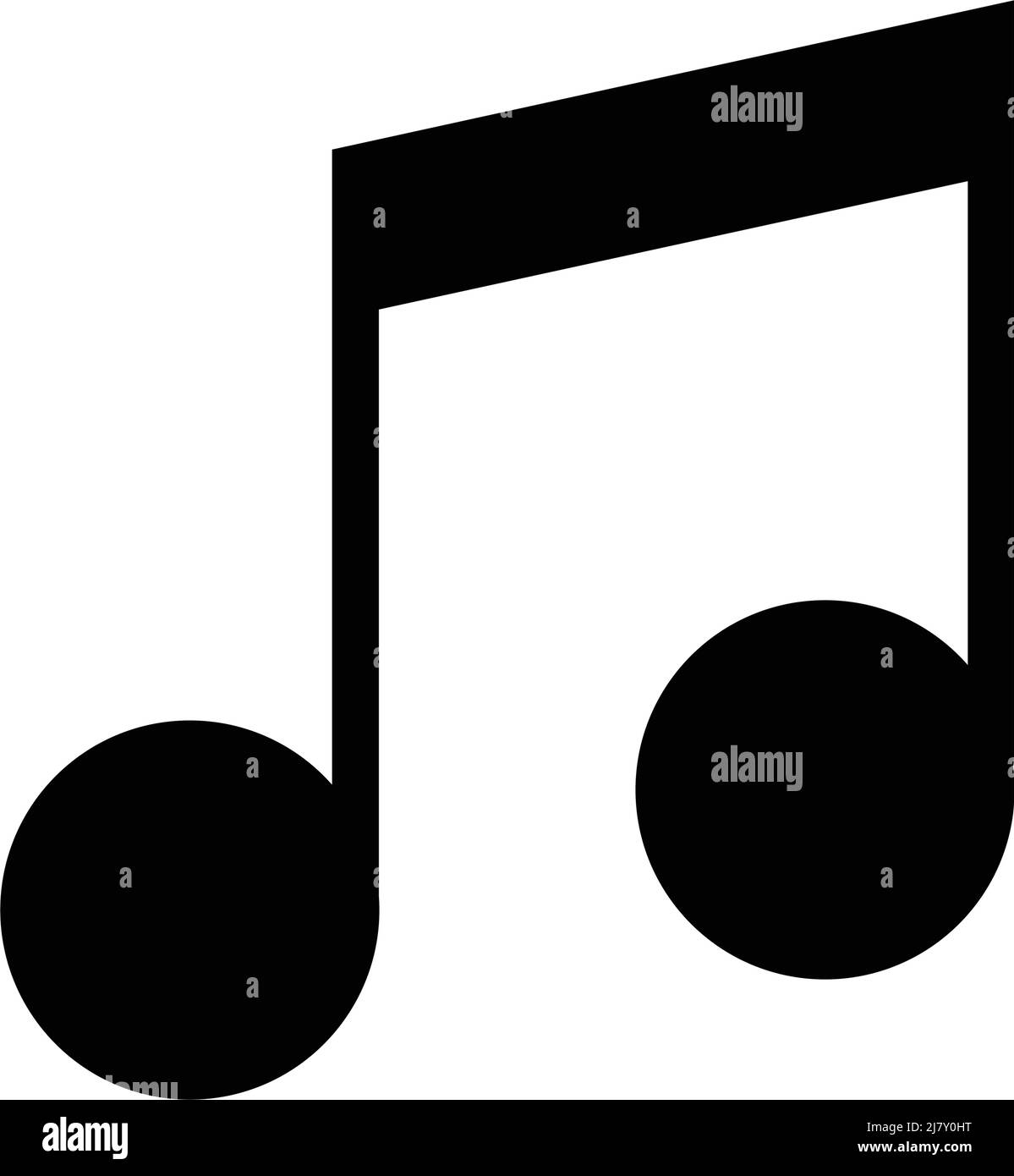 A musical note icon. Music and sheet music. Editable vector Stock ...