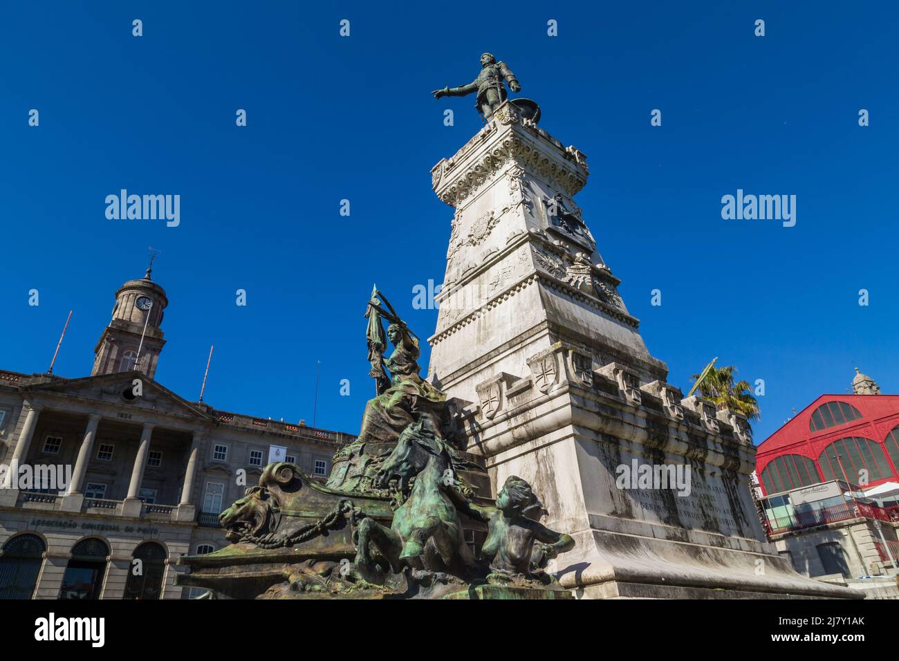 Porto, Portugal - March, 5. 2022 - Statues of the Infante Dom Henrique ...