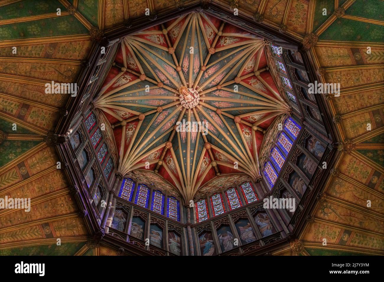 The spectacular wooden lantern capping the 14th century Octagon tower ...