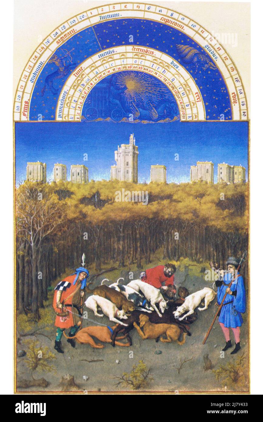 Le Tres riches heures du Duc de Berry - December Stock Photo - Alamy