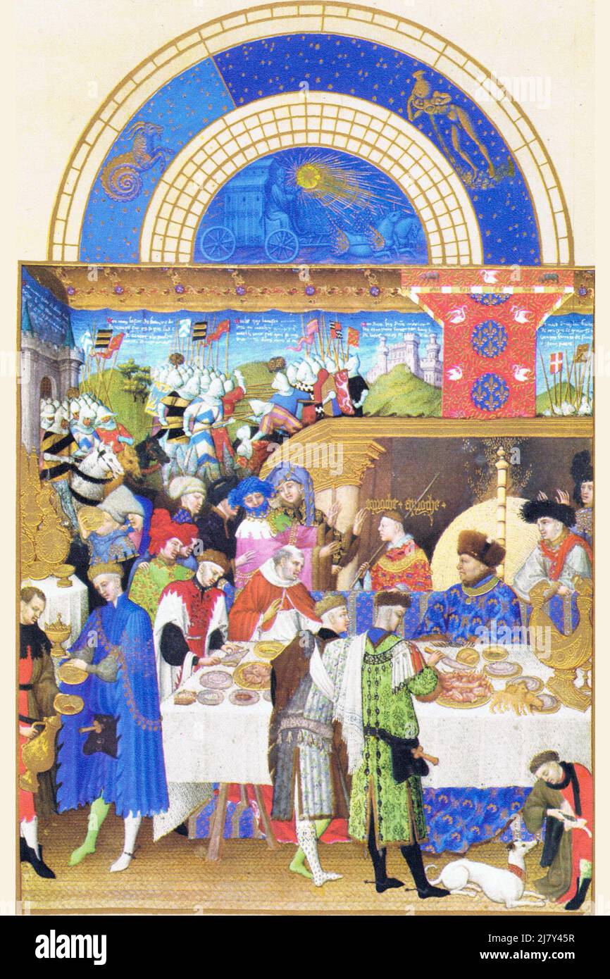 Le Tres riches heures du Duc de Berry - January Stock Photo - Alamy