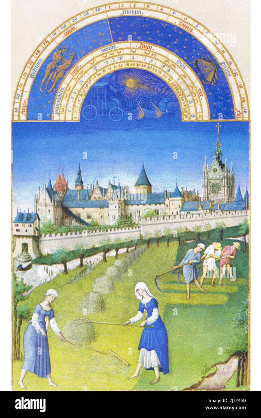 Le Tres riches heures du Duc de Berry - June Stock Photo - Alamy